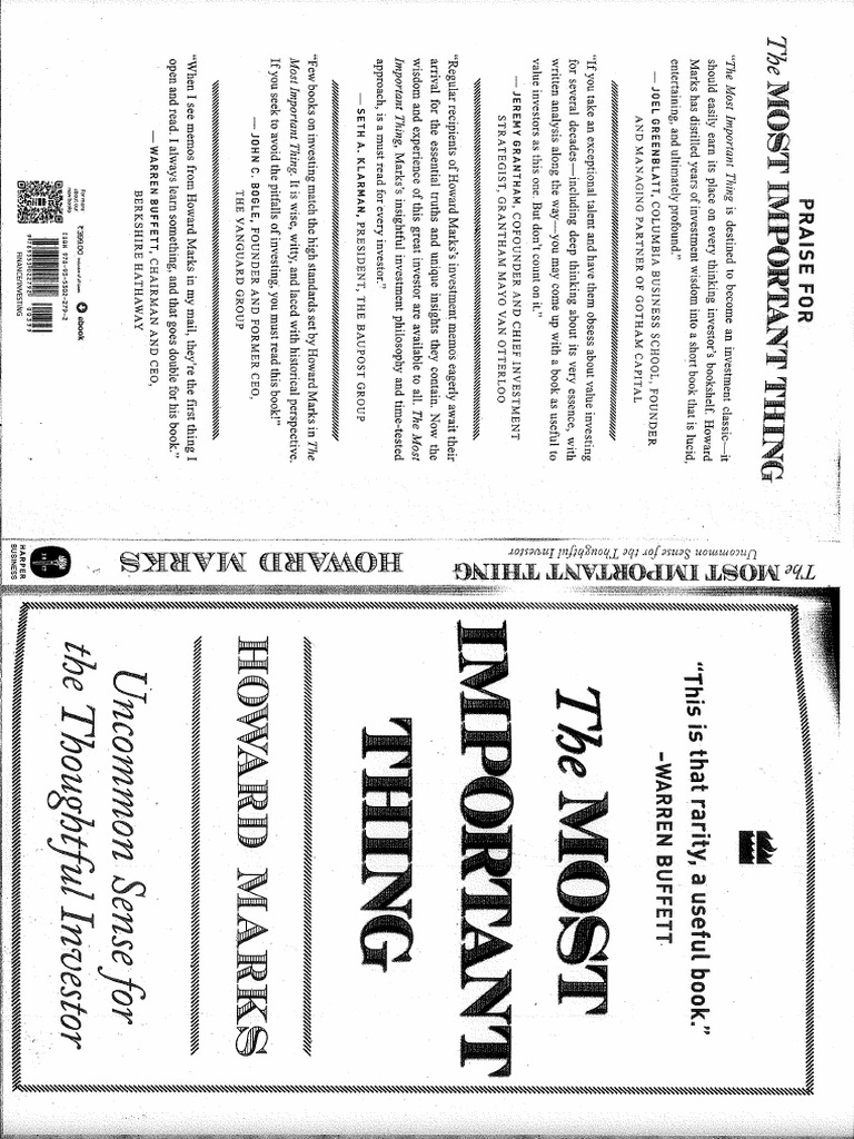 The Most Important Thing | PDF