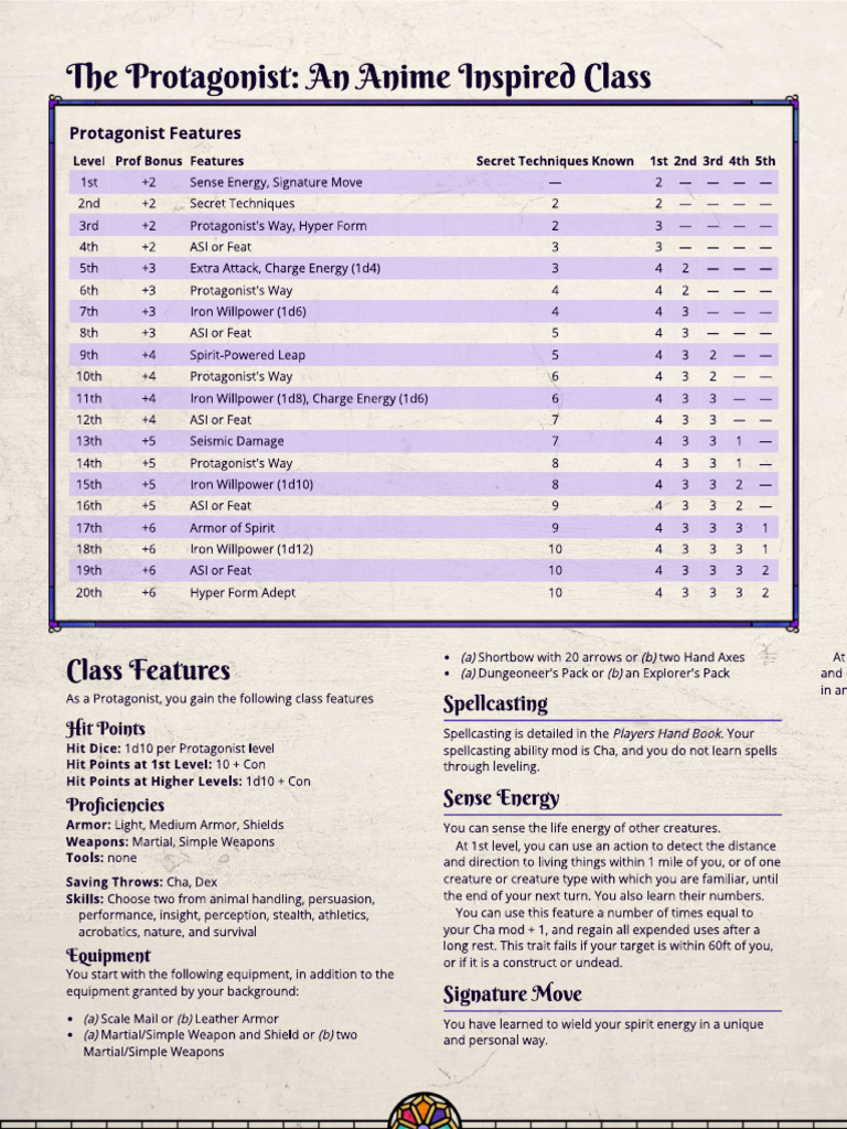 Protaginist Class | PDF