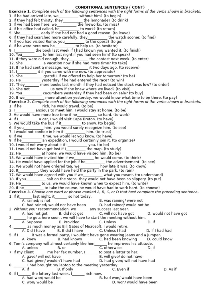 CONDITIONAL SENTENCES b2 | PDF