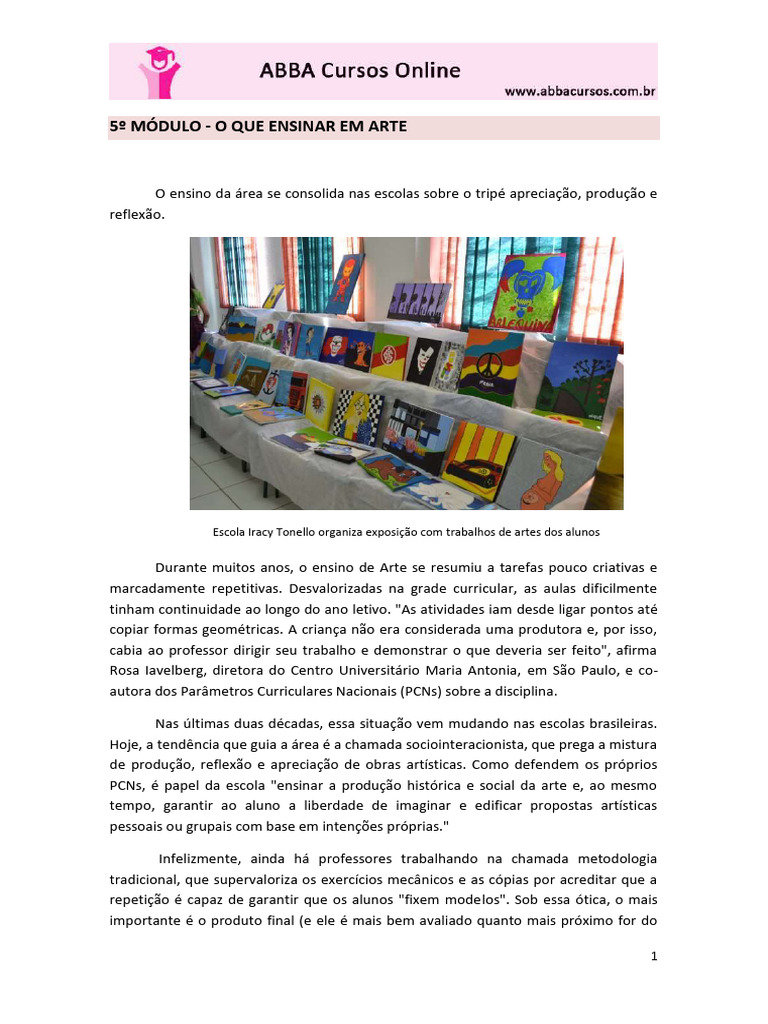 5-O Que Ensinar em Arte | PDF