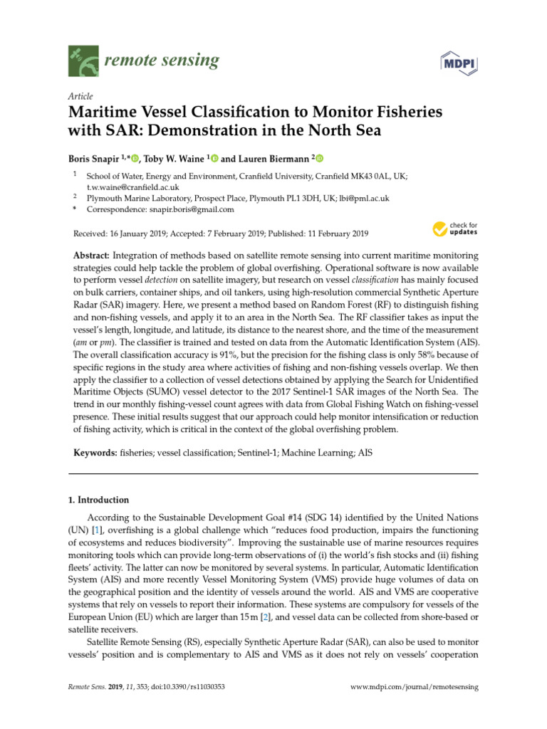 Maritime Vessel Classification To Monitor Fisherie | PDF