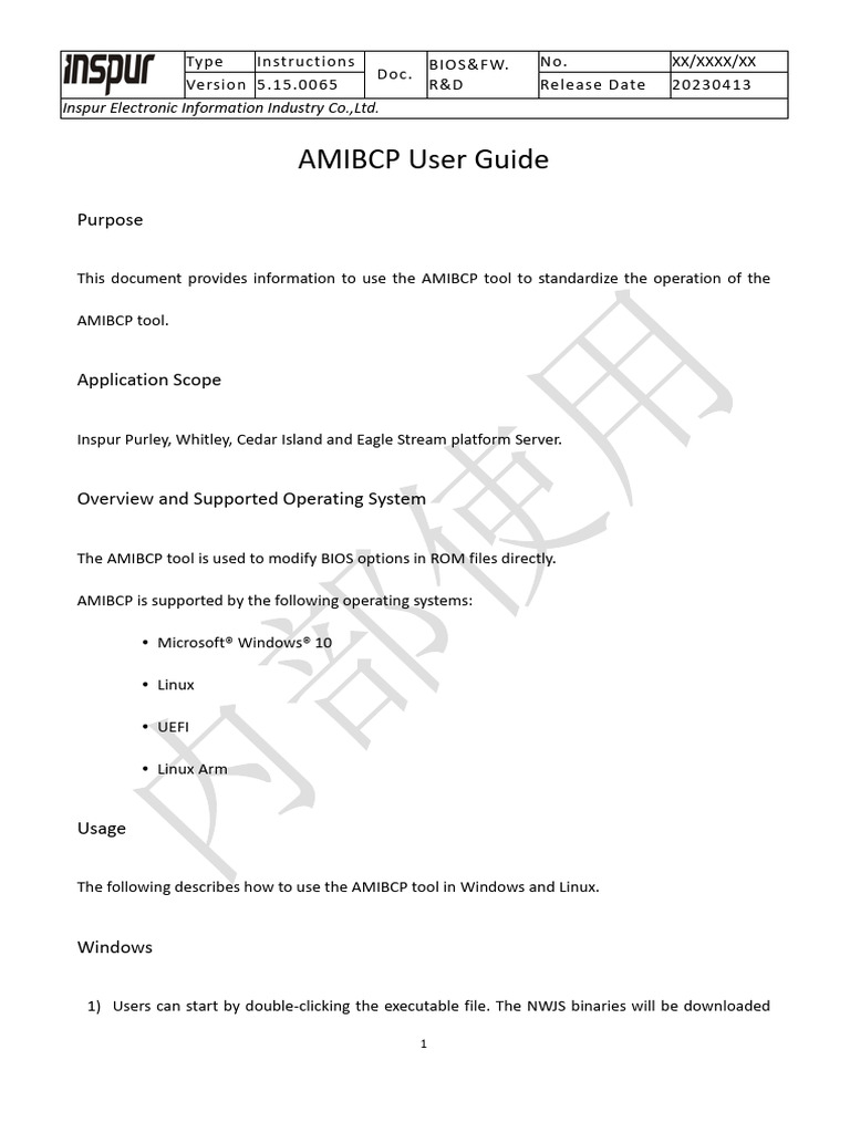 AmiBcp ToolsUserGuide v5.15.0065 | PDF | Operating System | Computers