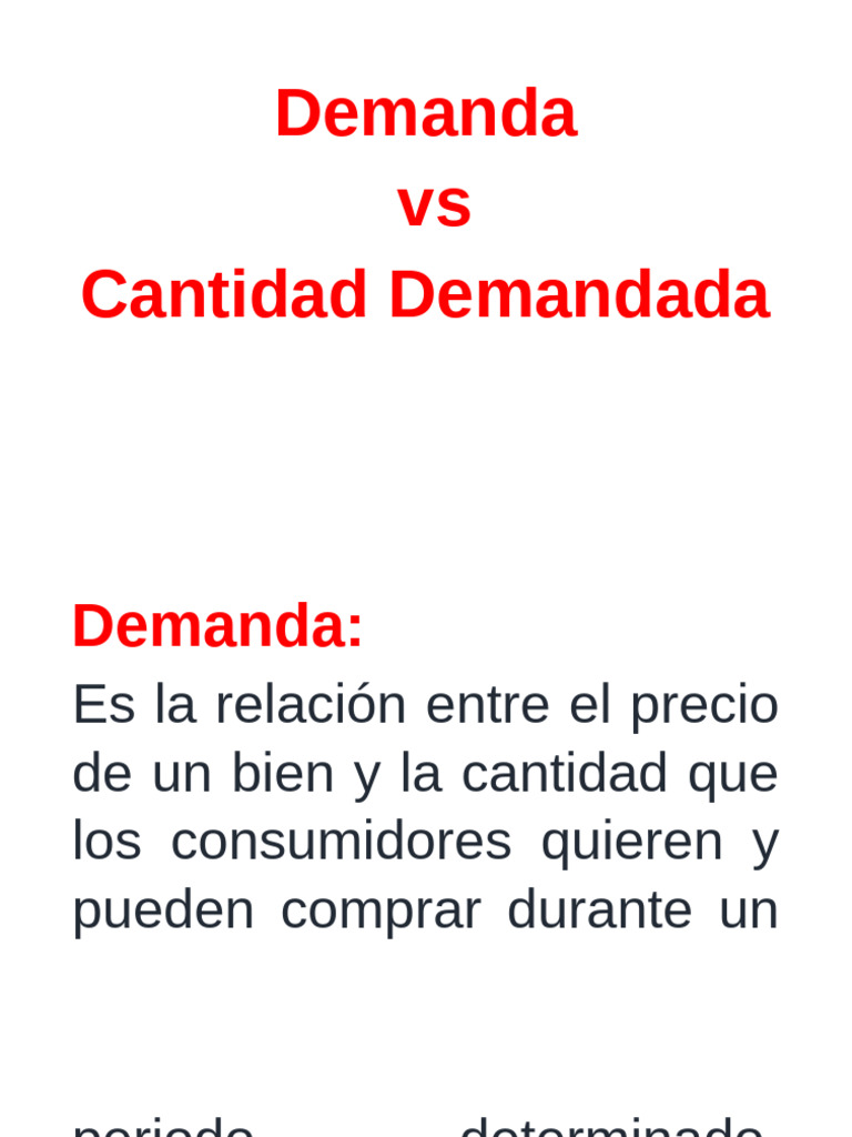 Diferencia de Demanda y Cantidad Demandada | PDF