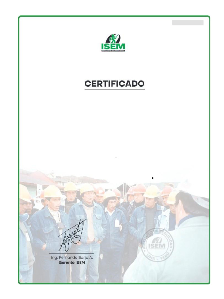 Isem Certificado 2 | PDF