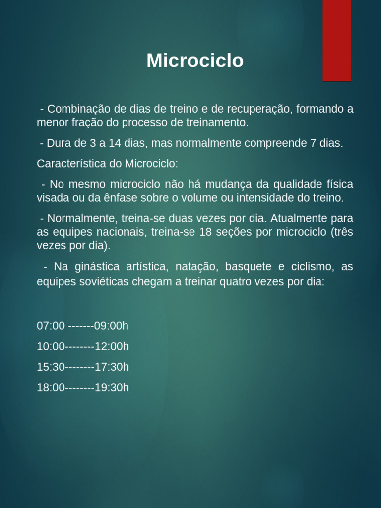 Unipê - Tipos de Micros e Mesociclos | PDF