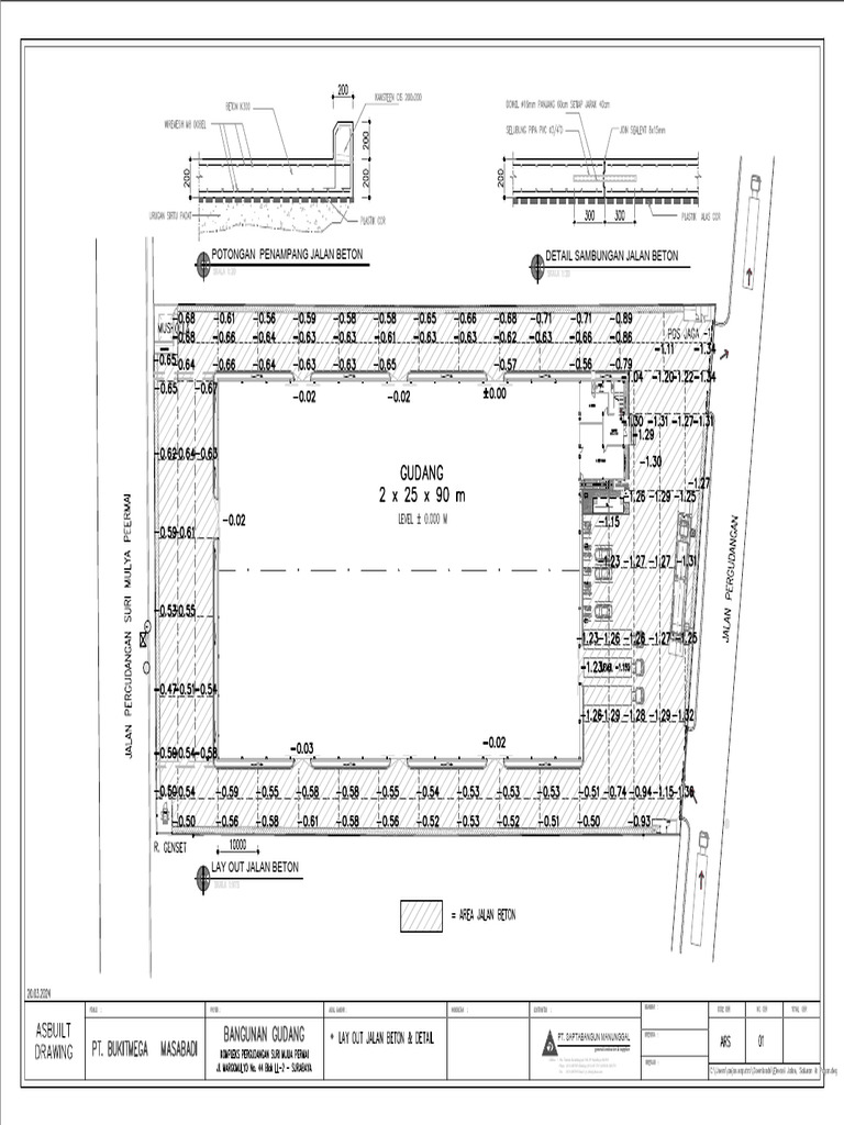 Layout Jalan Beton & Detail | PDF