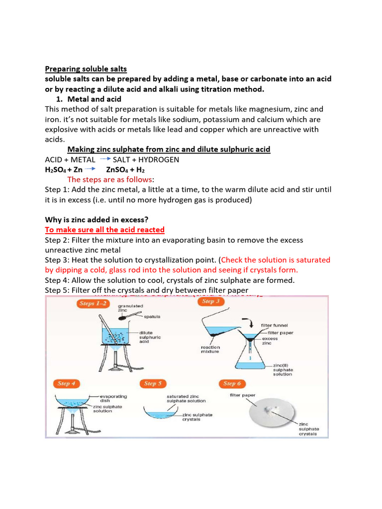 MAKING SOLUBLE SALTS (Notes 2) | PDF