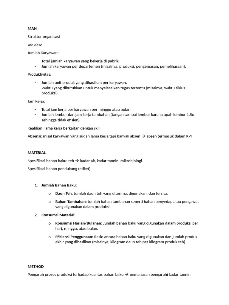 5M Checklist | PDF