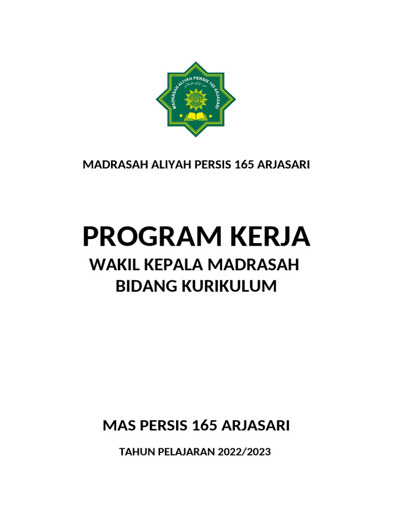 Program Kerja PKM Kurikulum | PDF
