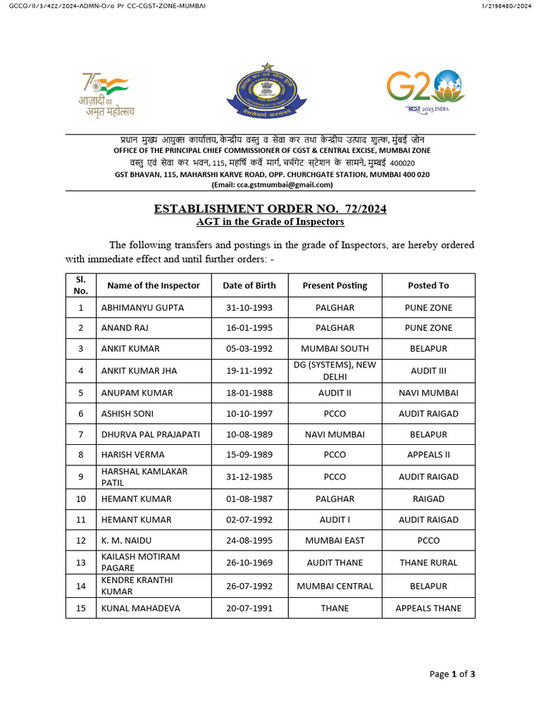 AGT 2024 - Inspector | PDF