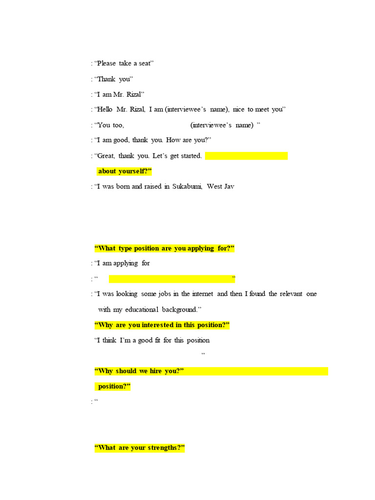 (Speaking Practice) A Job Interview in English - Mechanic Position (For ...