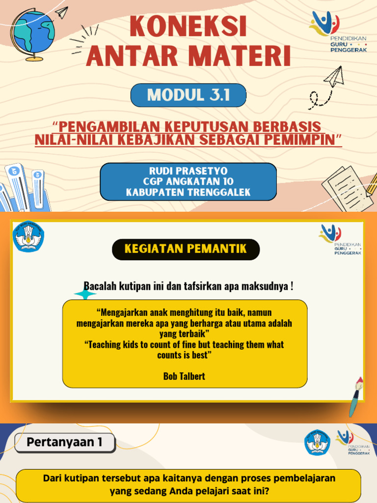 Koneksi Antar Materi Modul 3.1 | PDF