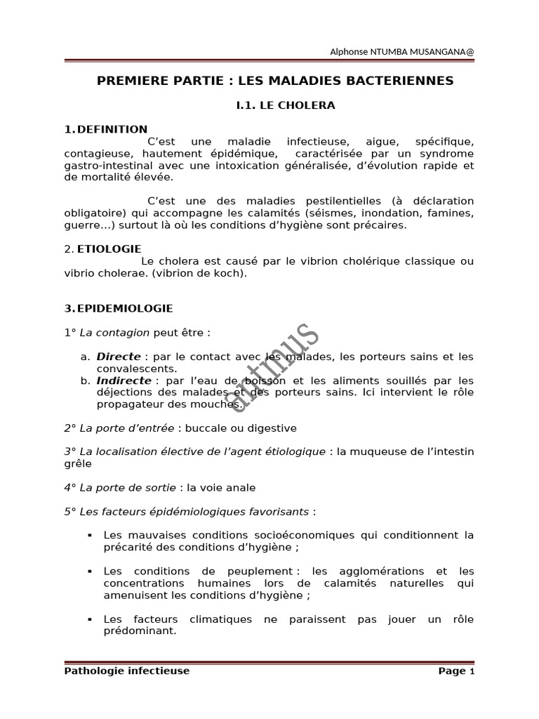 Maladies Transmissibles Istm KLD | PDF