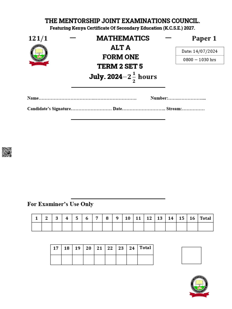 F1-Mat-Pp1-Set 5-T2-2024-QS | PDF