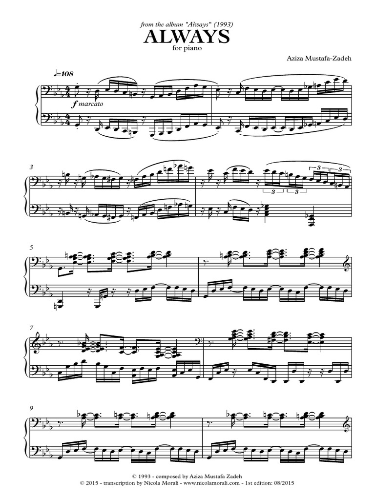 Aziza Mustafa Zadeh - Always - Sheet Music | PDF