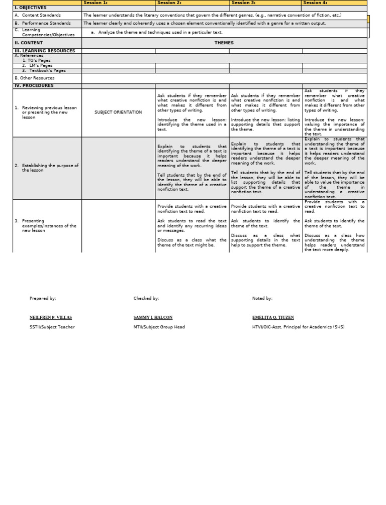 Creative Nonfiction 1 Quarter 1 Week 1 | PDF