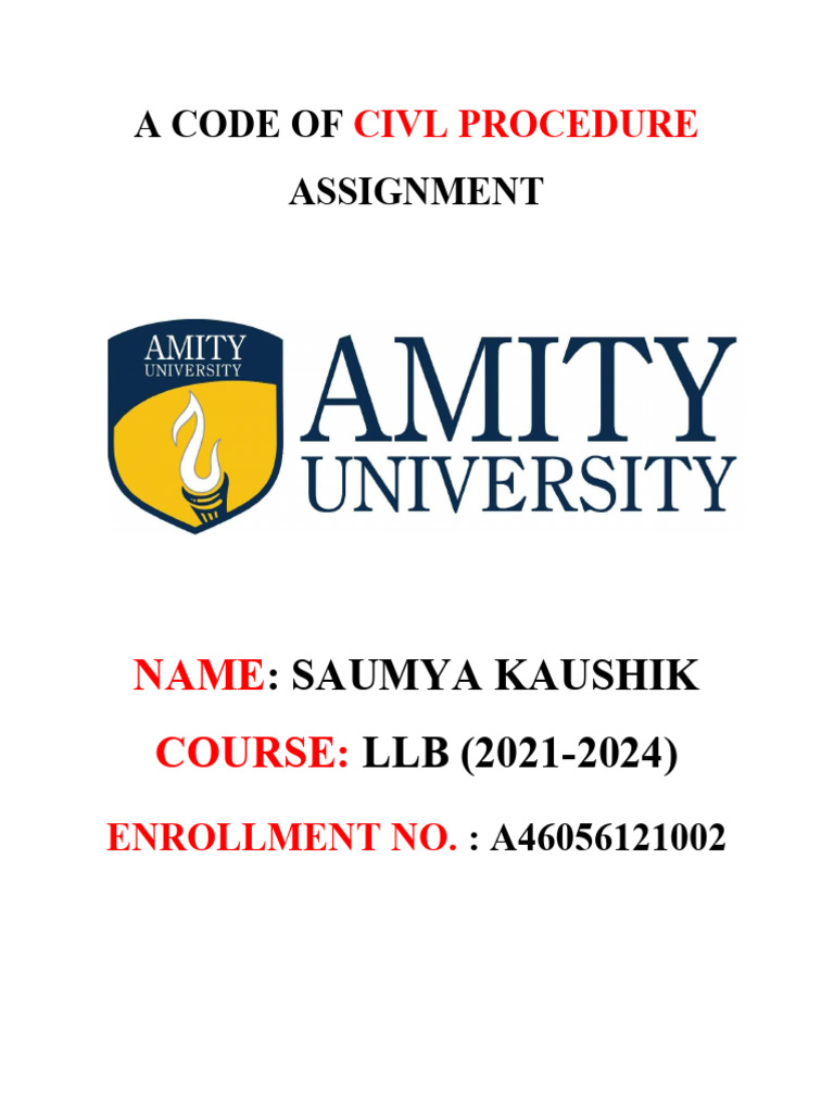 Saumya Assignment CPC | PDF