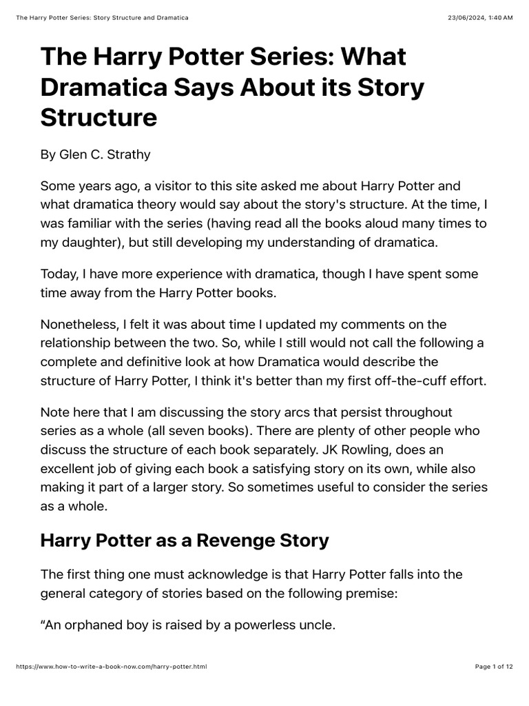 The Harry Potter Series: Story Structure and Dramatica | PDF