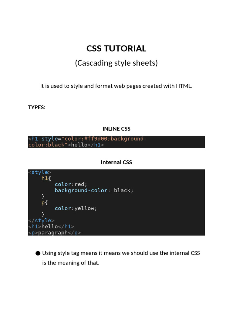 Css Tutorial | PDF