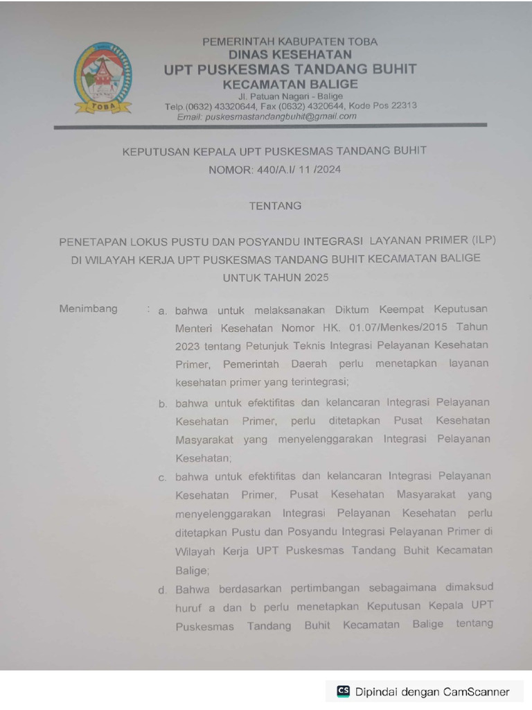 SK Lokus Pustu Posyandu ILP 2025 | PDF