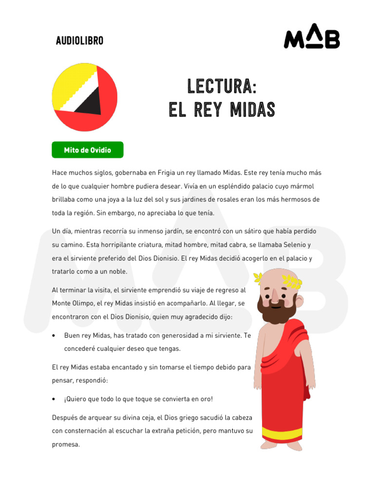 Resumen El Rey Midas | PDF