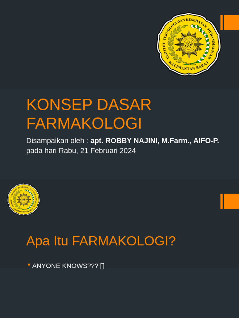 Konsep Dasar Farmakologi | PDF