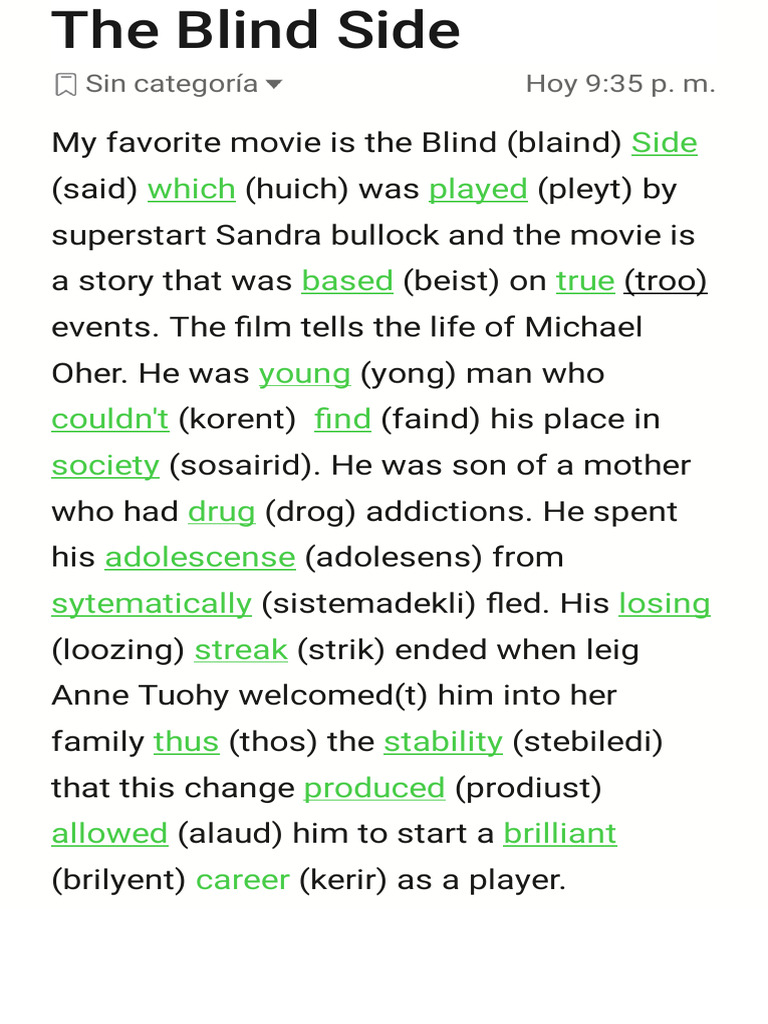 The Blind Side | PDF