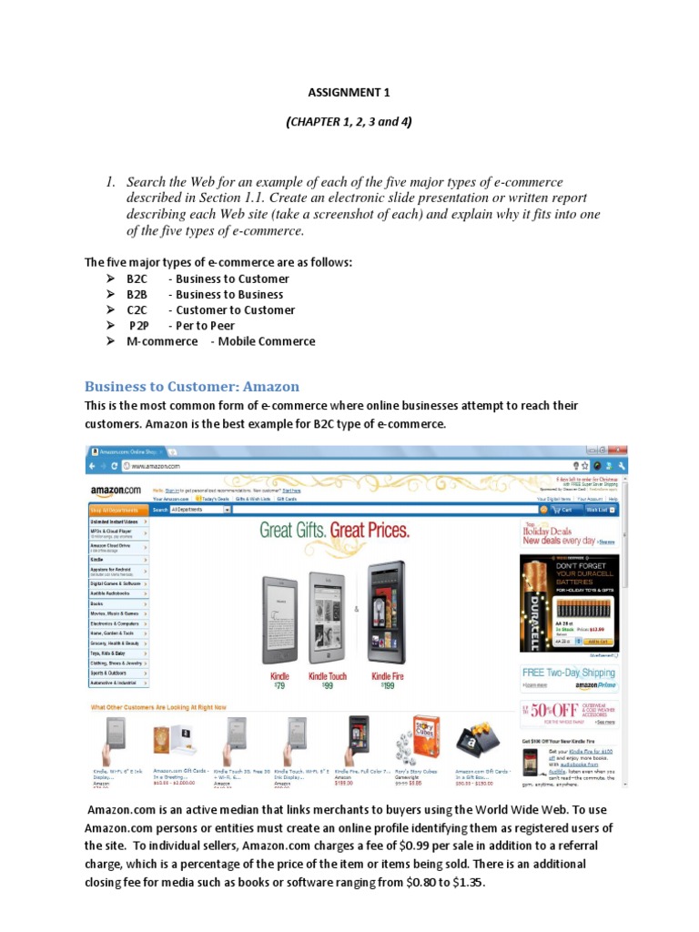 Assignment 1 | PDF | Amazon.Com | E Commerce