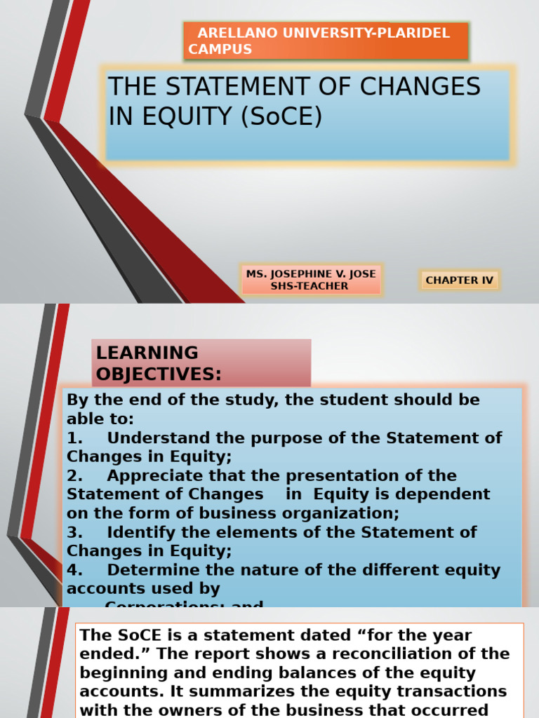 Statement of Changes Equity | PDF