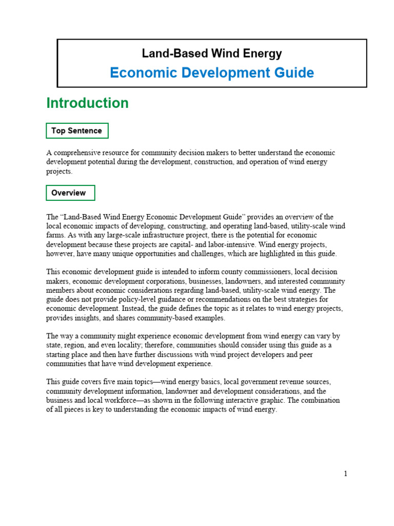 Land Based Economic Guide | PDF