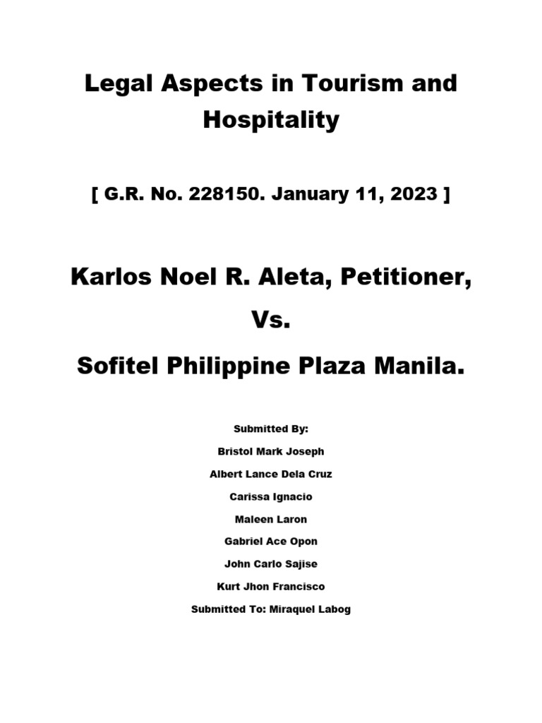 Negligence Case: Aleta vs. Sofitel Manila | PDF | Damages | Finance & Money Management