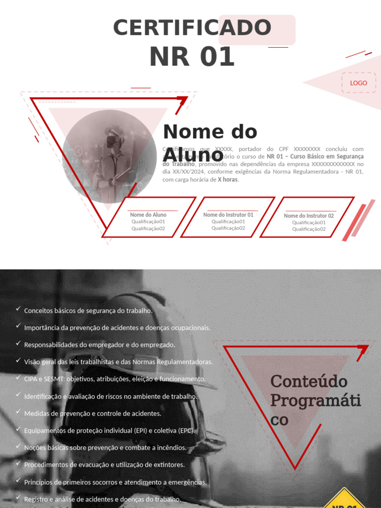 Certificado NR 01 | PDF