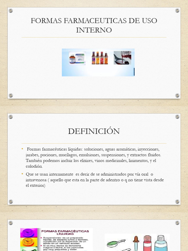 2formas Farmaceuticas de Uso Interno | PDF