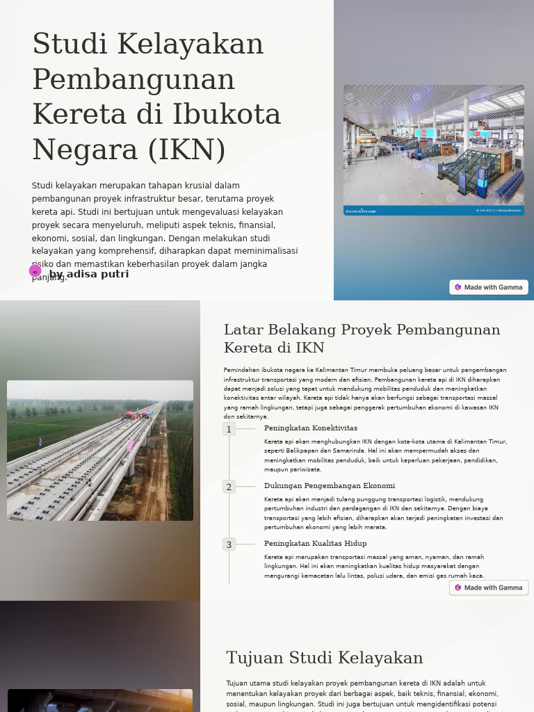 Studi Kelayakan Pembangunan Kereta Di Ibukota Negara IKN | PDF