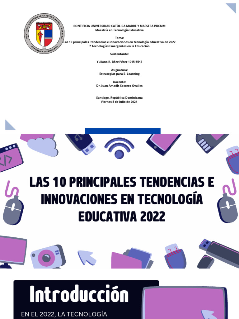 Tendencias e Innovaciones en Tecnología Educativa | PDF | Tecnologia Educacional | Aprendizaje