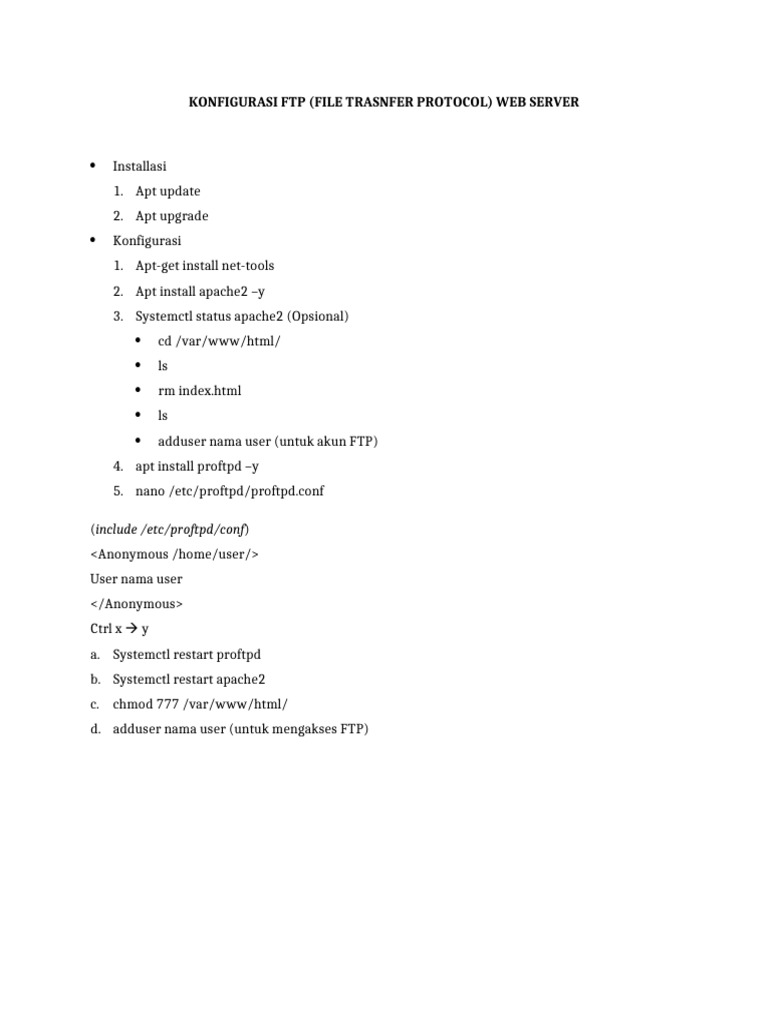Konfigurasi FTP | PDF