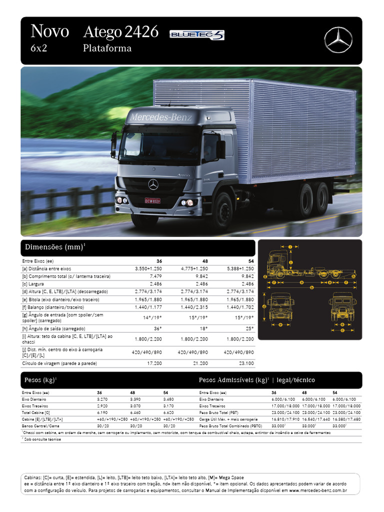 Novo Atego 2426 6x2 Plataforma B09916674 | PDF