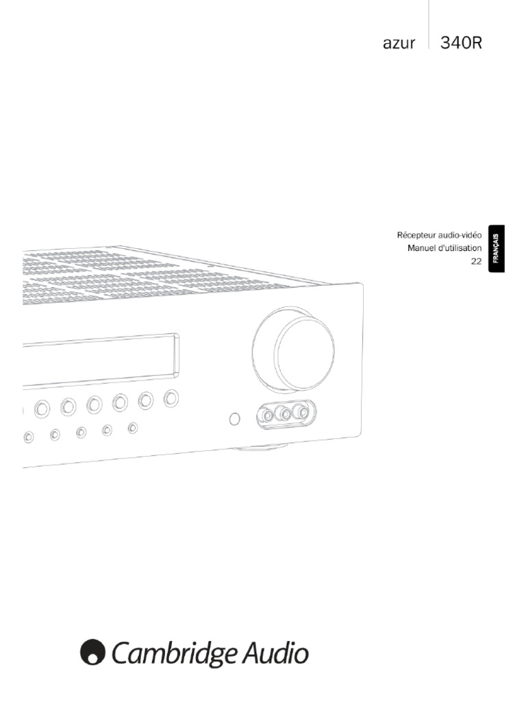 Cambridge Audio Azur 340R Manuel D'utilisation - Manualzz | PDF