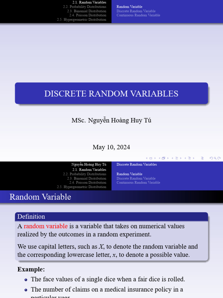 Chapter 2. Discrete Random Variable | PDF