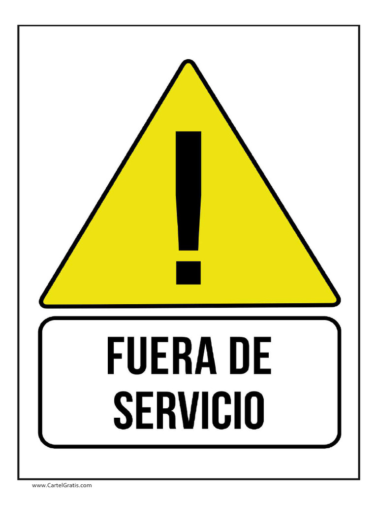 Cartel Fuera de Servicio | PDF