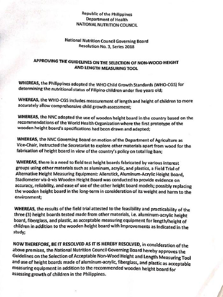NNC GB Res. No.3, S.2018 - Guidelines On The Selection of Non-Wood Height and Length Measuring ...