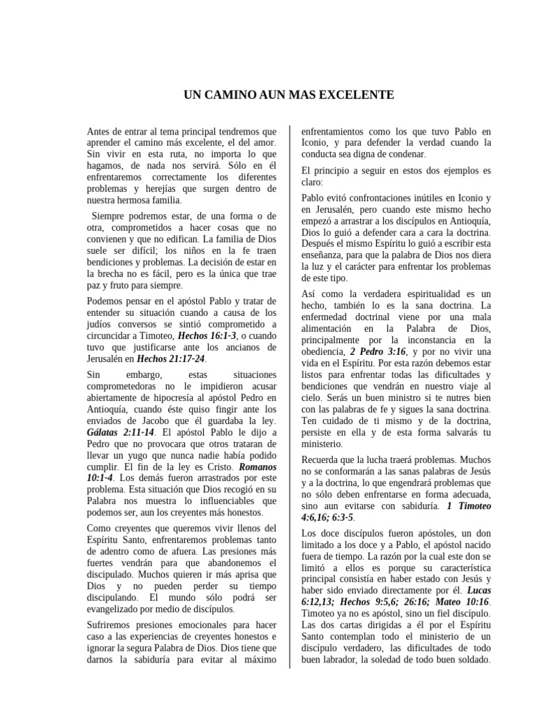 Un Camino Aún Más Excelente | PDF
