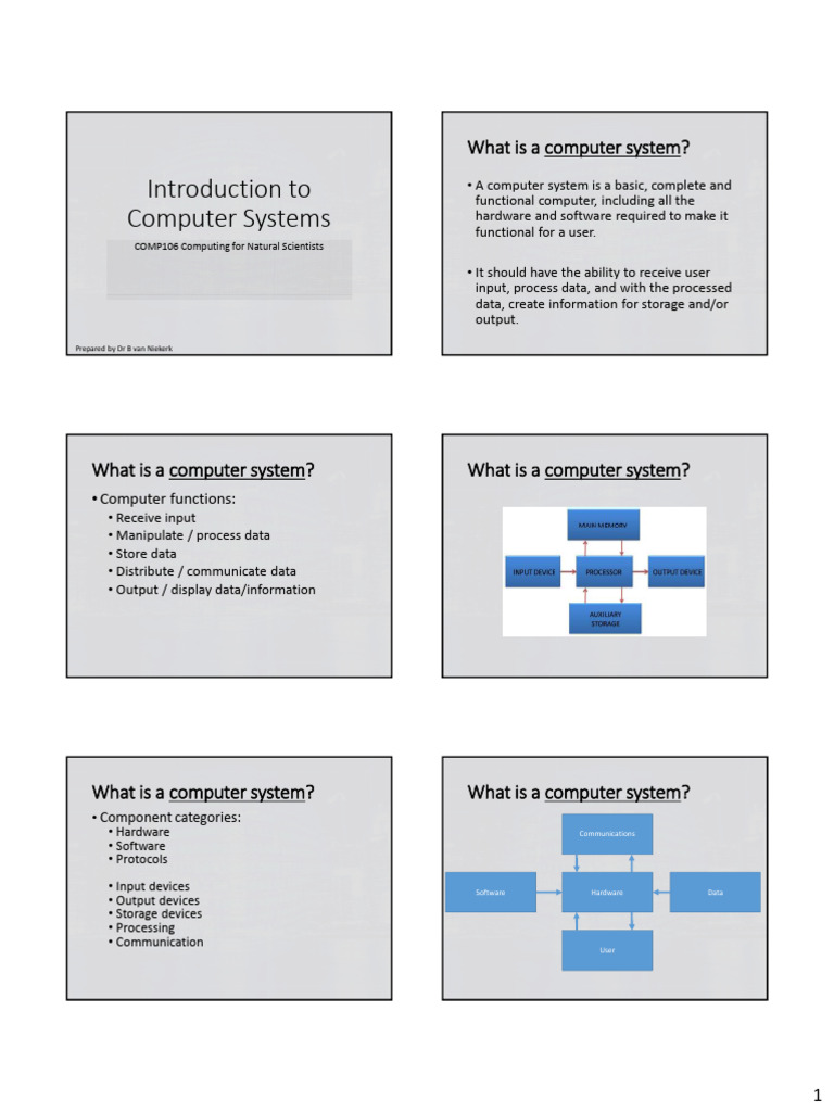1 Intro To Computer Systems | PDF