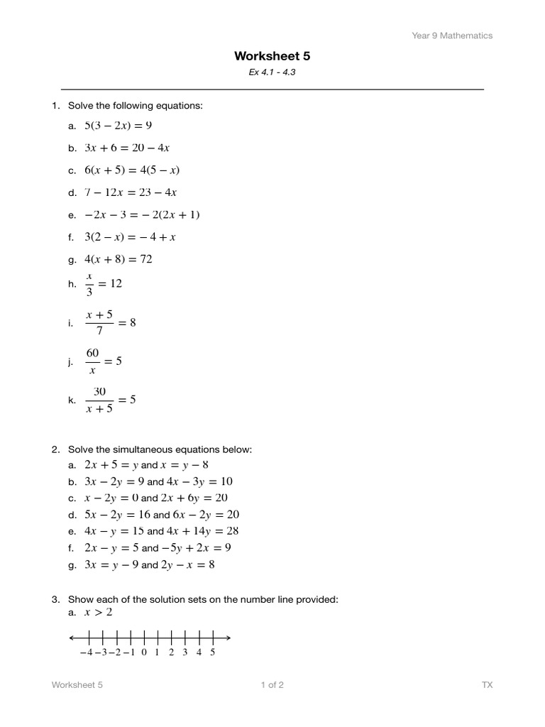 Worksheet 4 - Ex3.1 To Ex3.4 1 1 | PDF