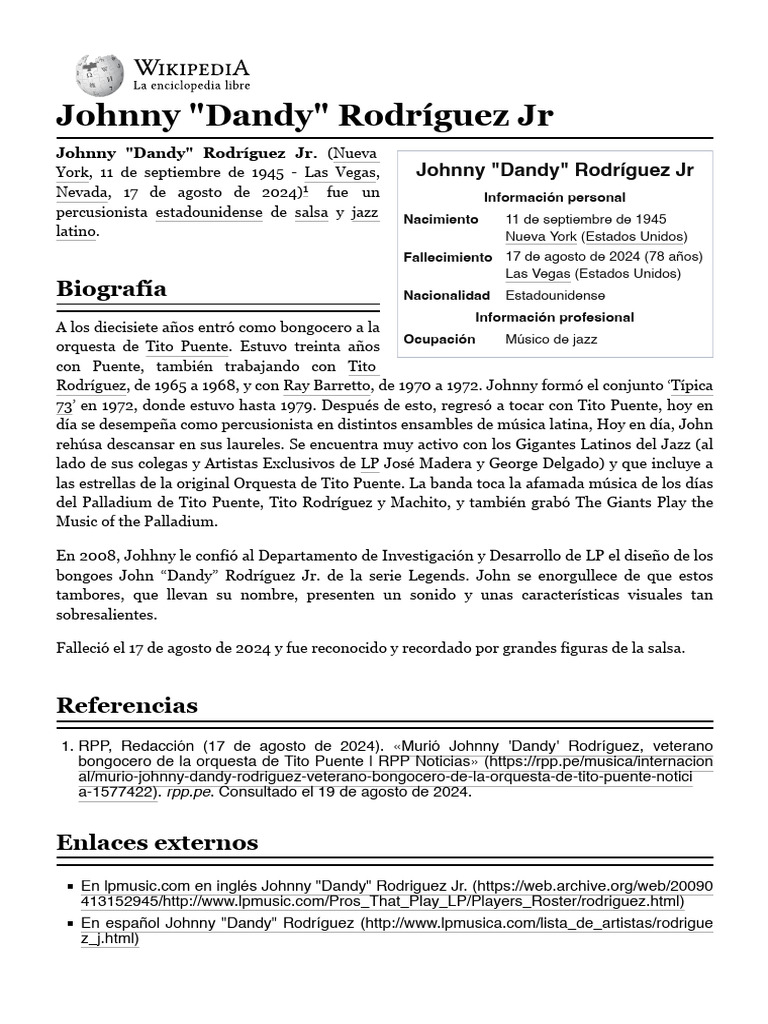 Johnny - Dandy - Rodríguez JR | PDF