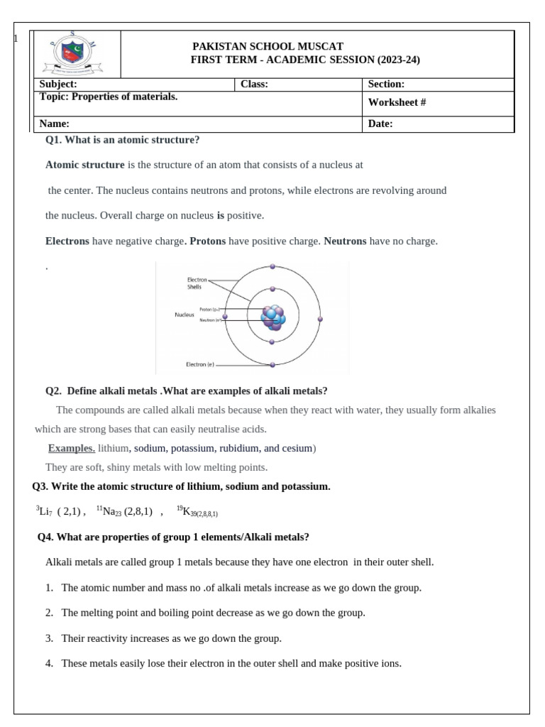 S9-Unit-2 .Question-Answers. | PDF | Ion | Ionic Bonding