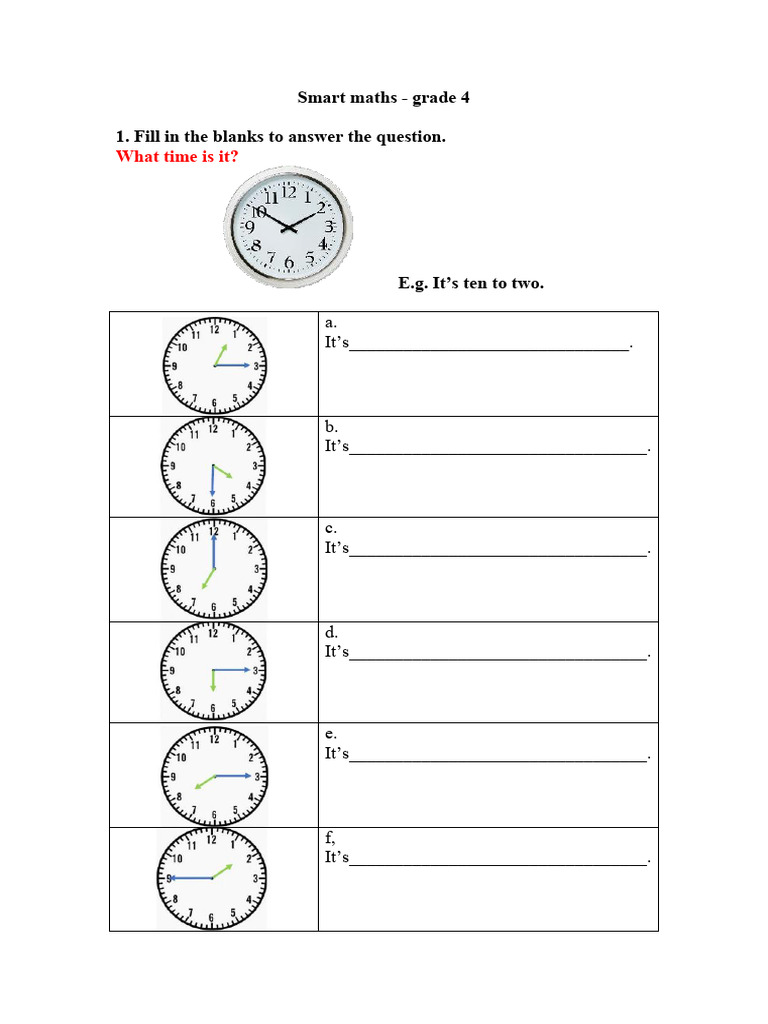 Smart Maths 4 - Revision 01 | PDF