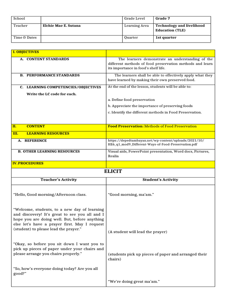 LESSON PLAN 7es (SUTANA) 2ND Final | PDF