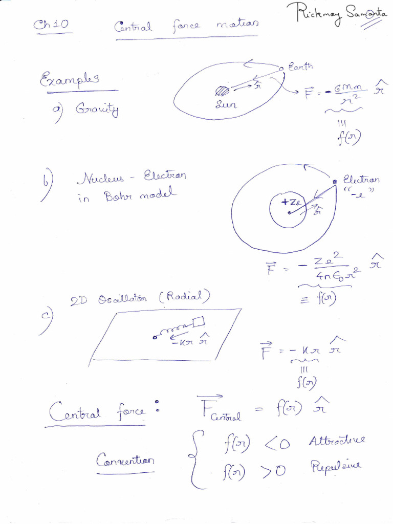 Chapter10 Central Force | PDF