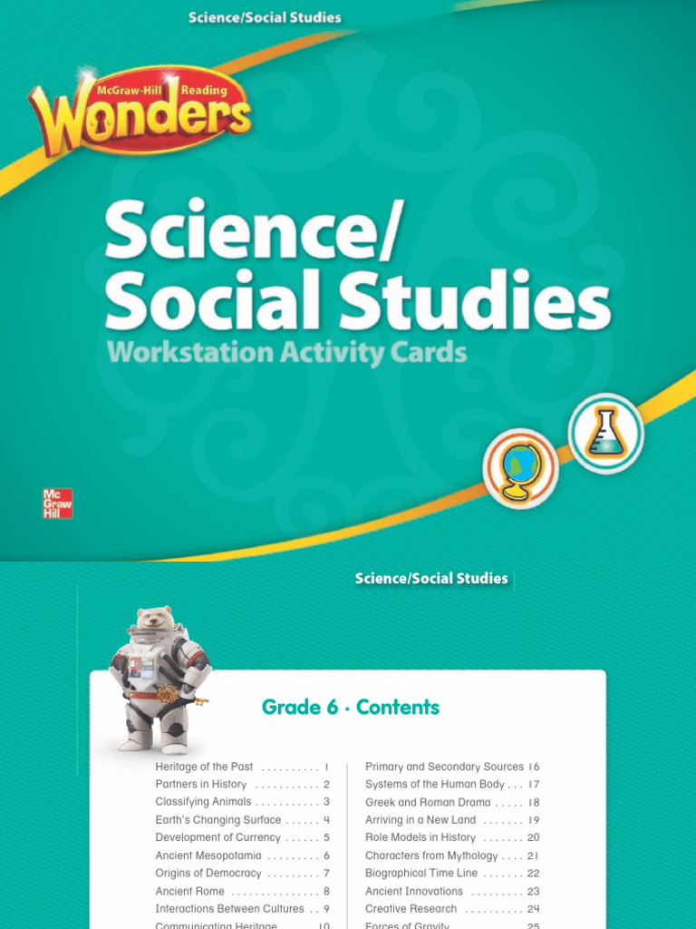 6 Workstation Cards Science - Social Studies | PDF